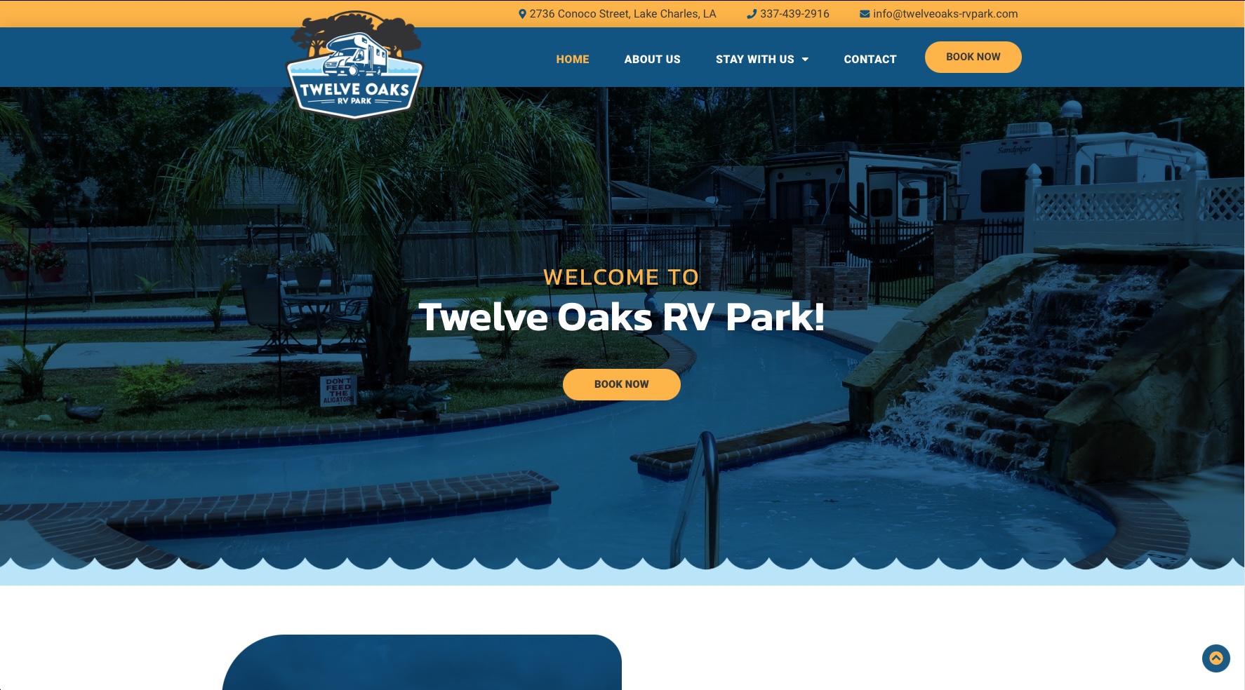 Twelve Oaks RV park in Lake Charles, LA